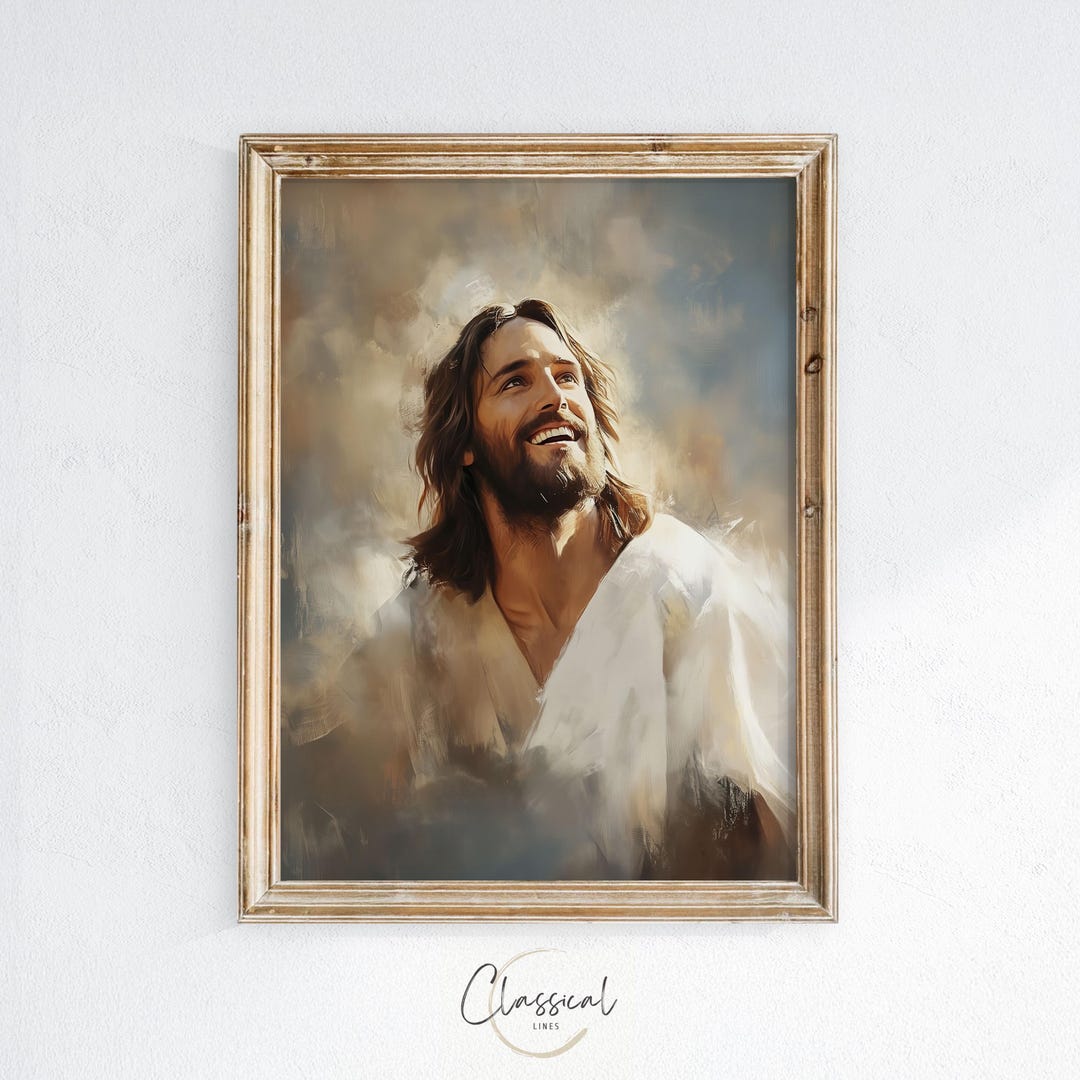 PRINTABLE Smiling Jesus Christ Picture Jesus Images Jesus Face, Bilder ...