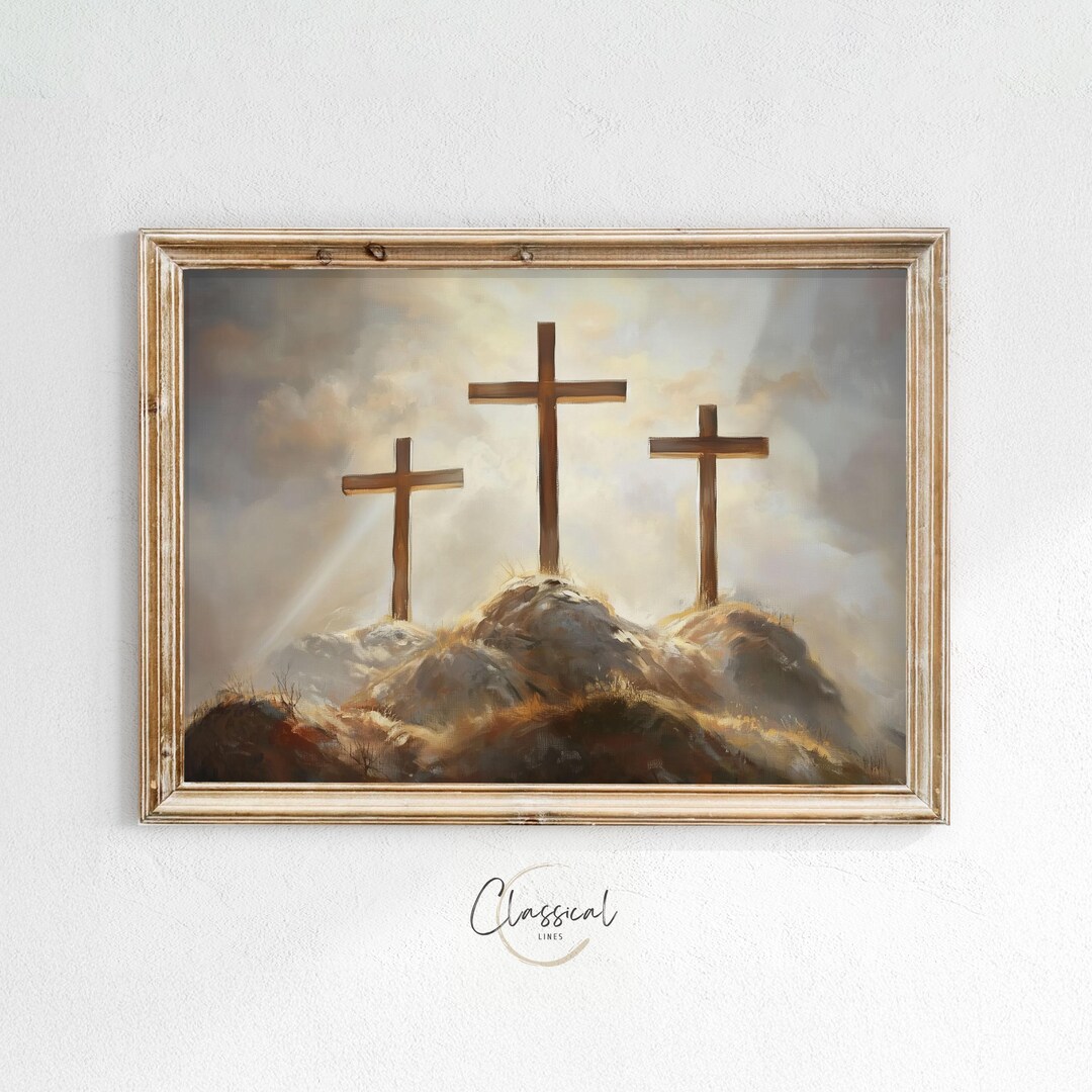 PRINTABLE Christian Wall Art Christian Cross Calvary Art Printable Art ...