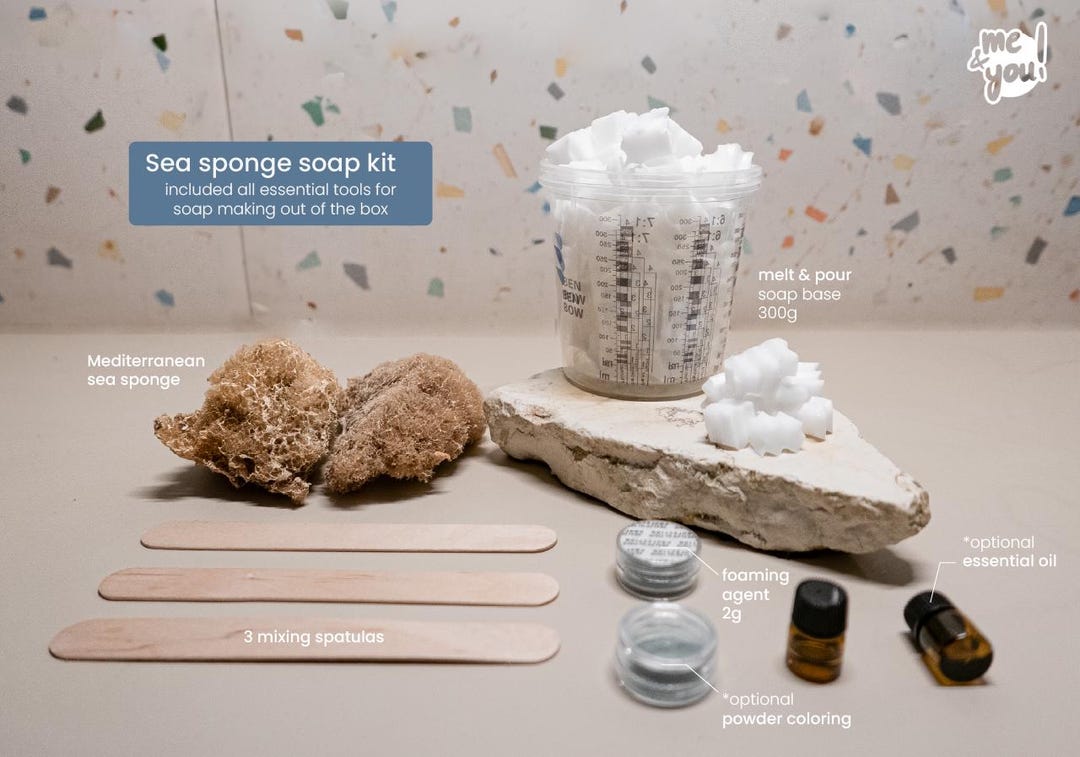Mediterranean Sea Sponge Soap Kit – Fun & Easy Melt and Pour DIY - Etsy