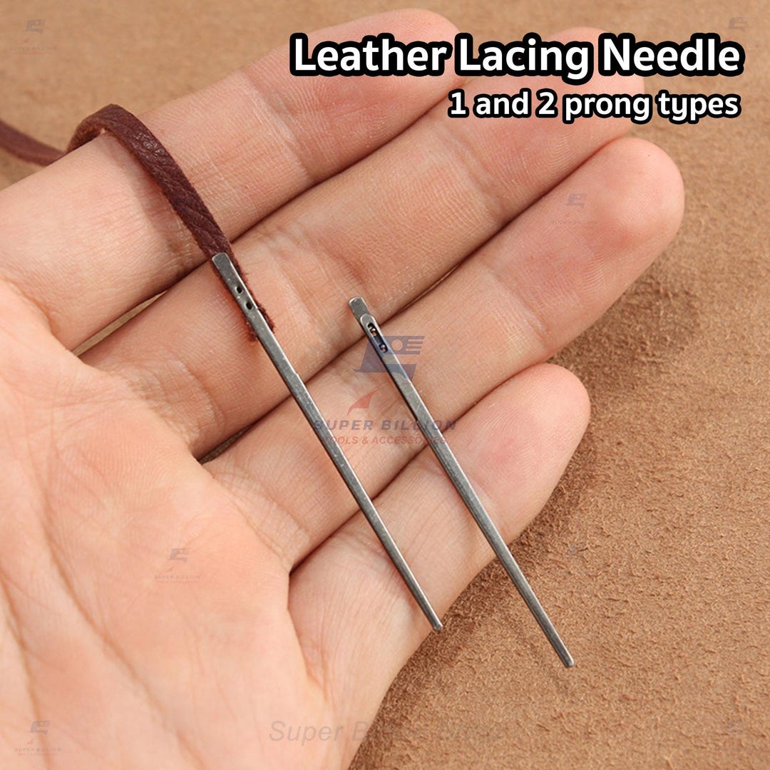 Leather Lacing Needle – 1-prong & 2-prong Type, Durable Steel Needle ...