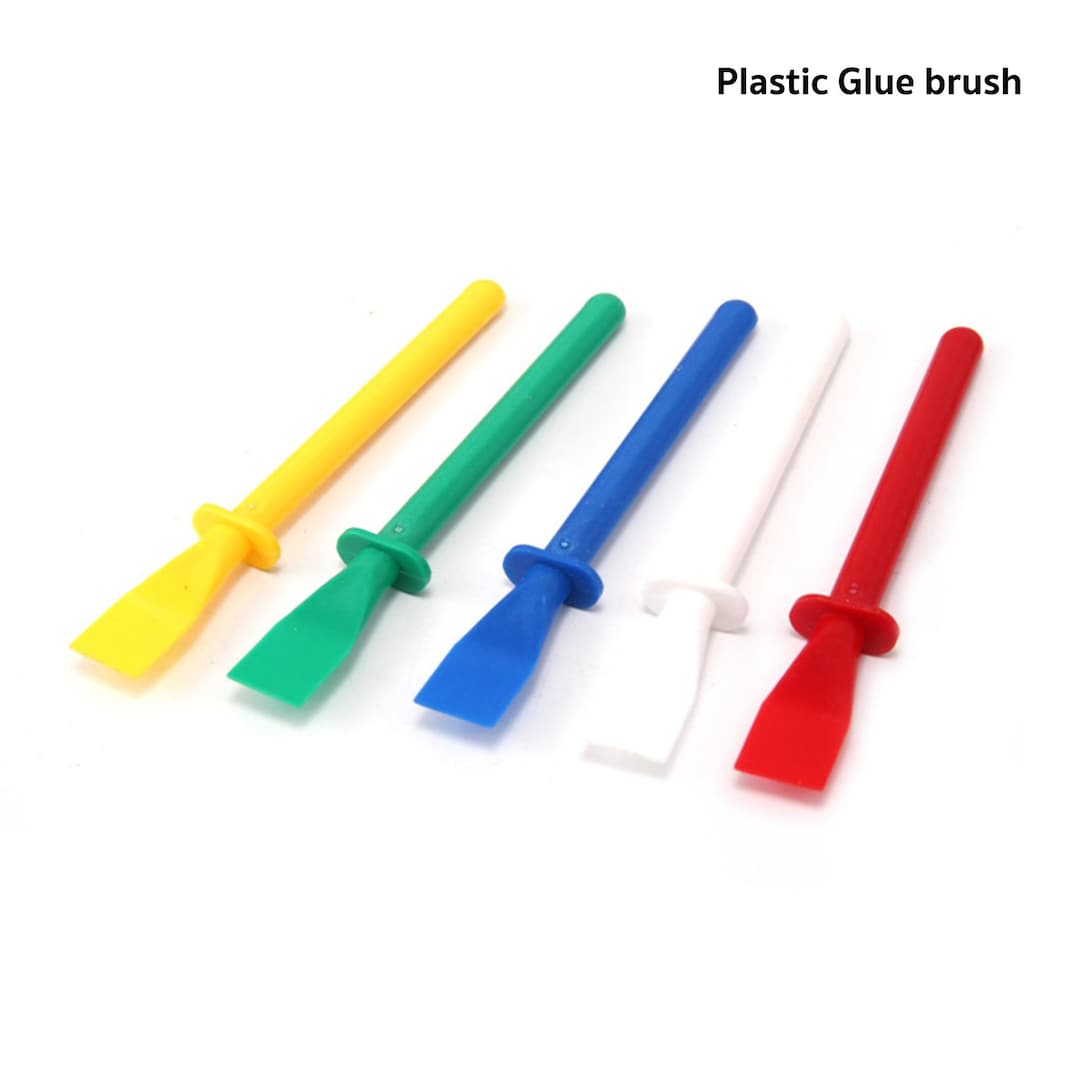 Glue Brush With Plastic Handle – Pack of 3 – Choose From 5 Colors ...