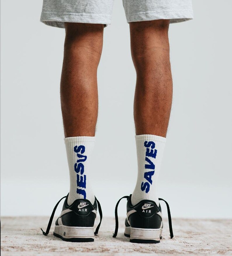 Jesus Saves Christian Faith Socks Godly Gift Bible Verse Socks ...