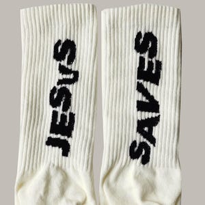 Jesus Saves Christian Faith Socks Godly Gift Bible Verse Socks ...