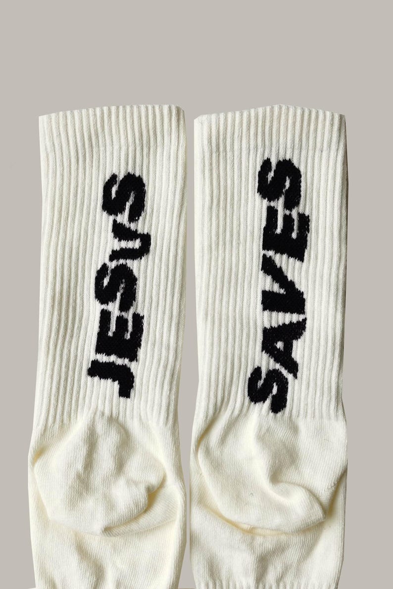 Jesus Saves Christian Faith Socks Godly Gift Bible Verse Socks ...