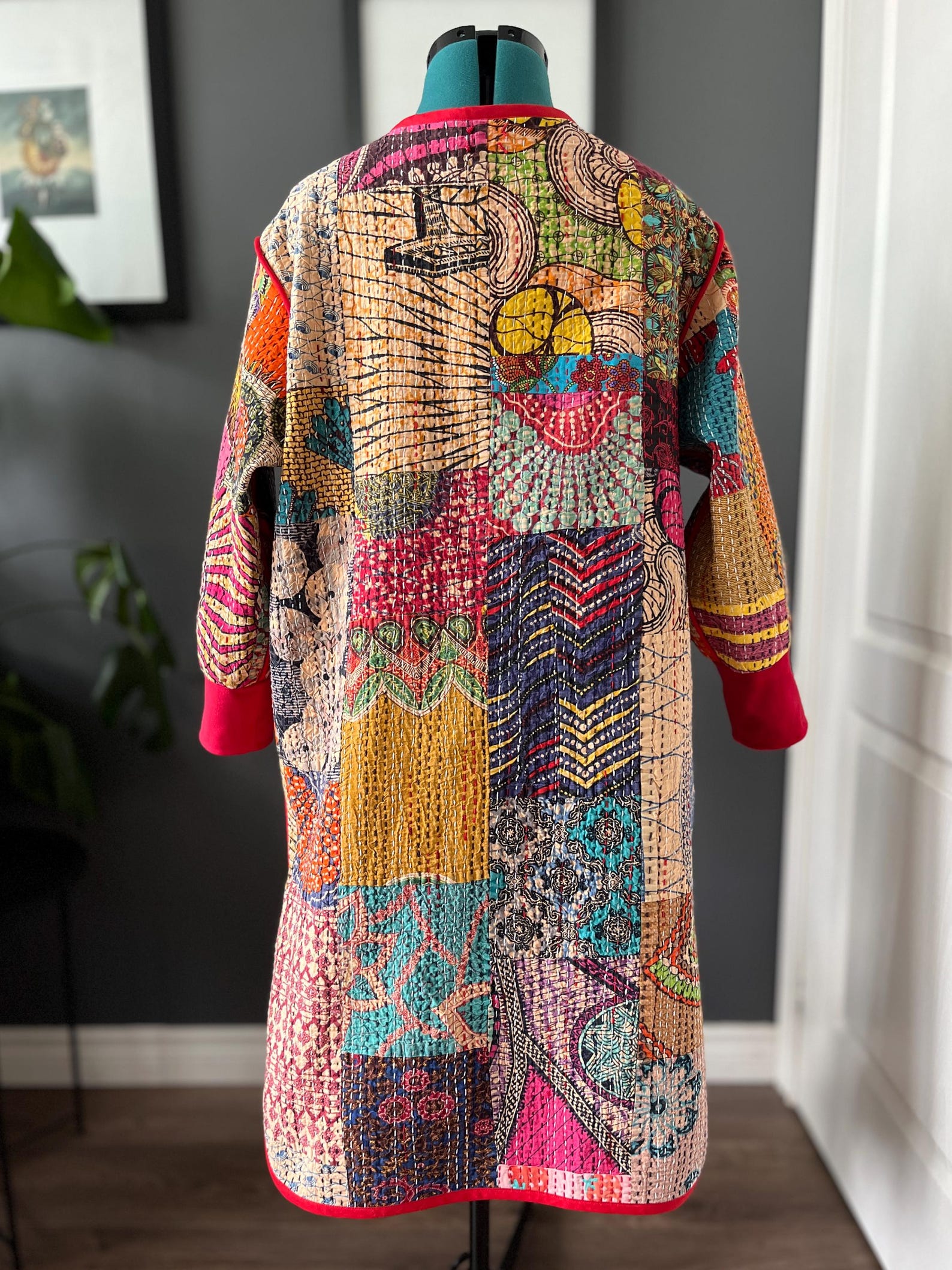 Kantha Quilt Duster Patchwork Quilt Cardigan Upcycled From Preloved Quilt Handcrafted Slow ...