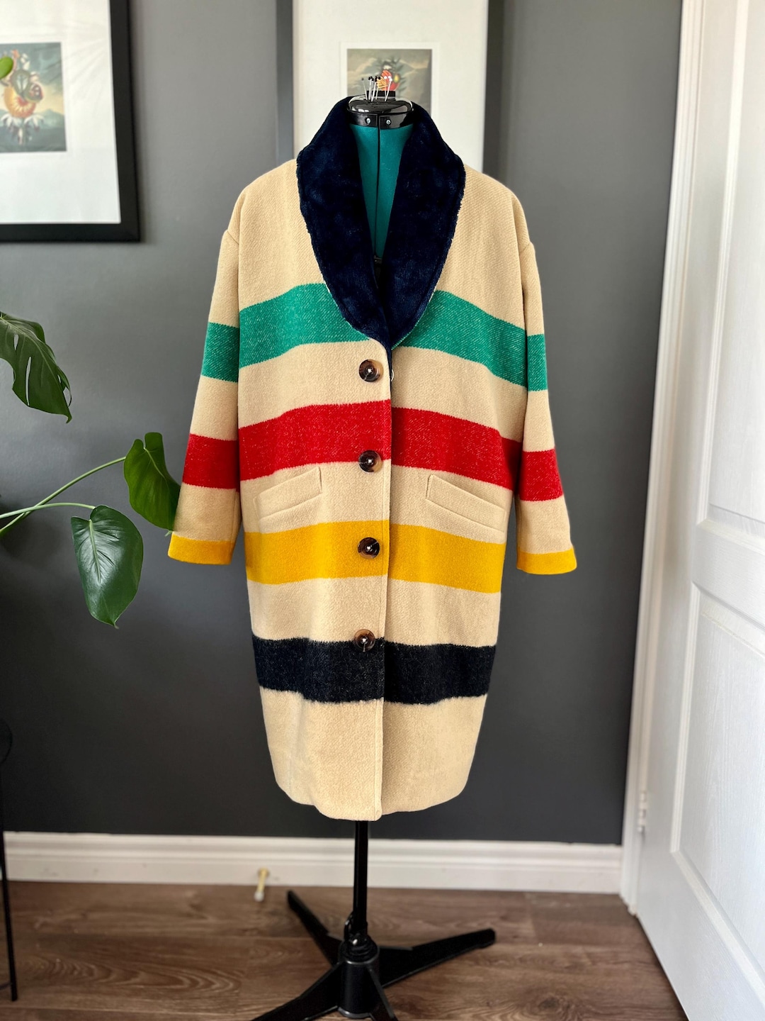 Repurposed Hudson's Bay Wool Blanket Coat - Etsy