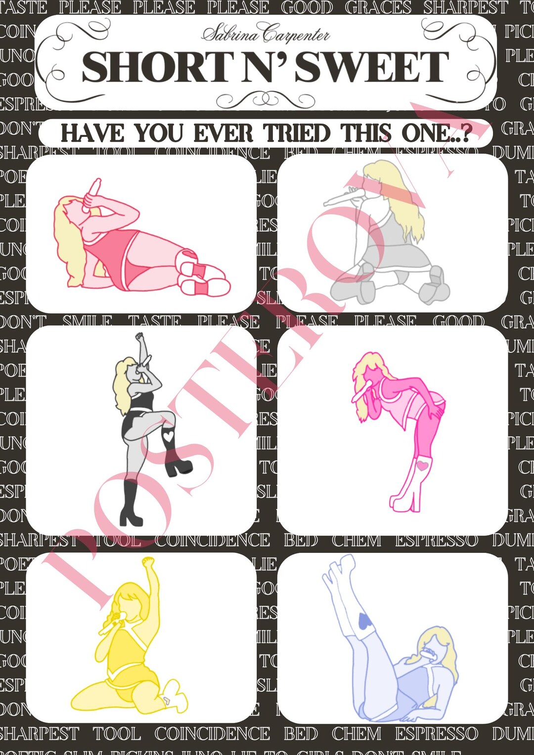 Sabrina Carpenter Juno Poster black - Etsy