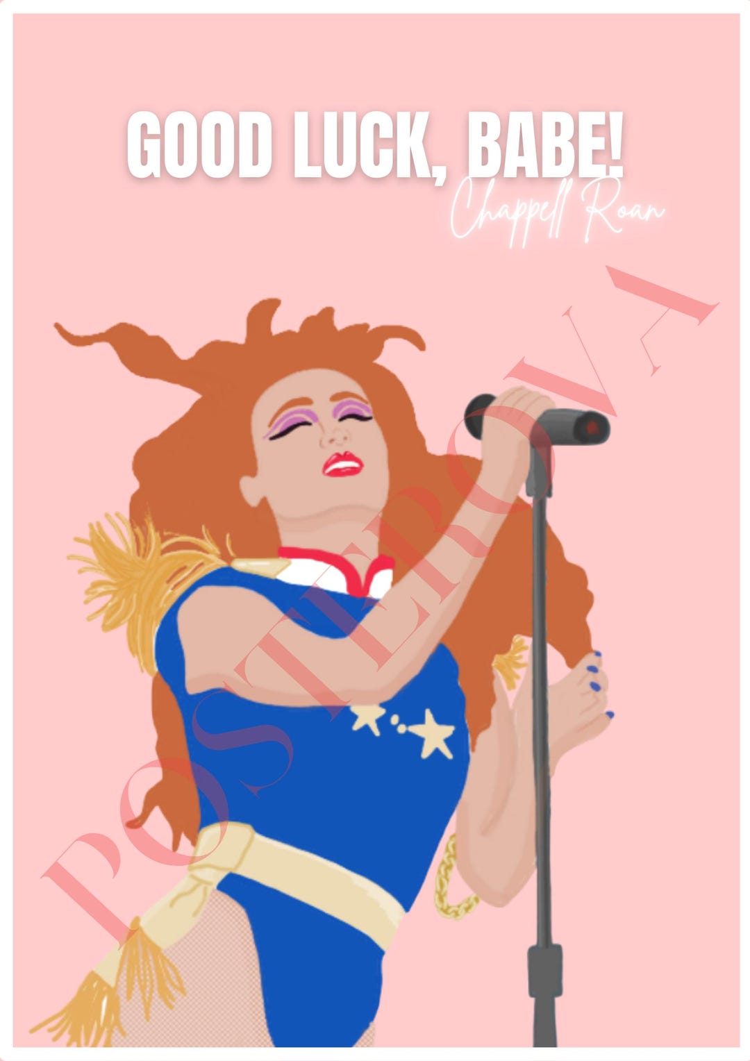 Good Luck, Babe Poster pink - Etsy