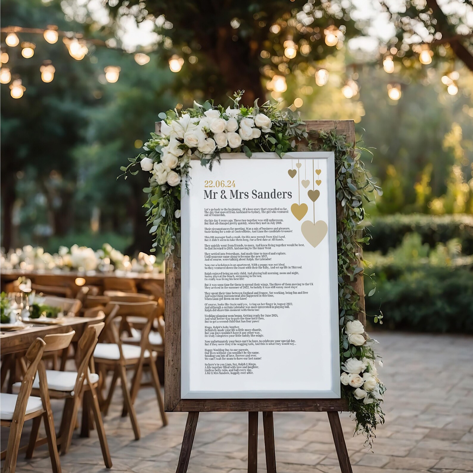 Bespoke Love Story Poem for Wedding Day | Personalised Poem for ...