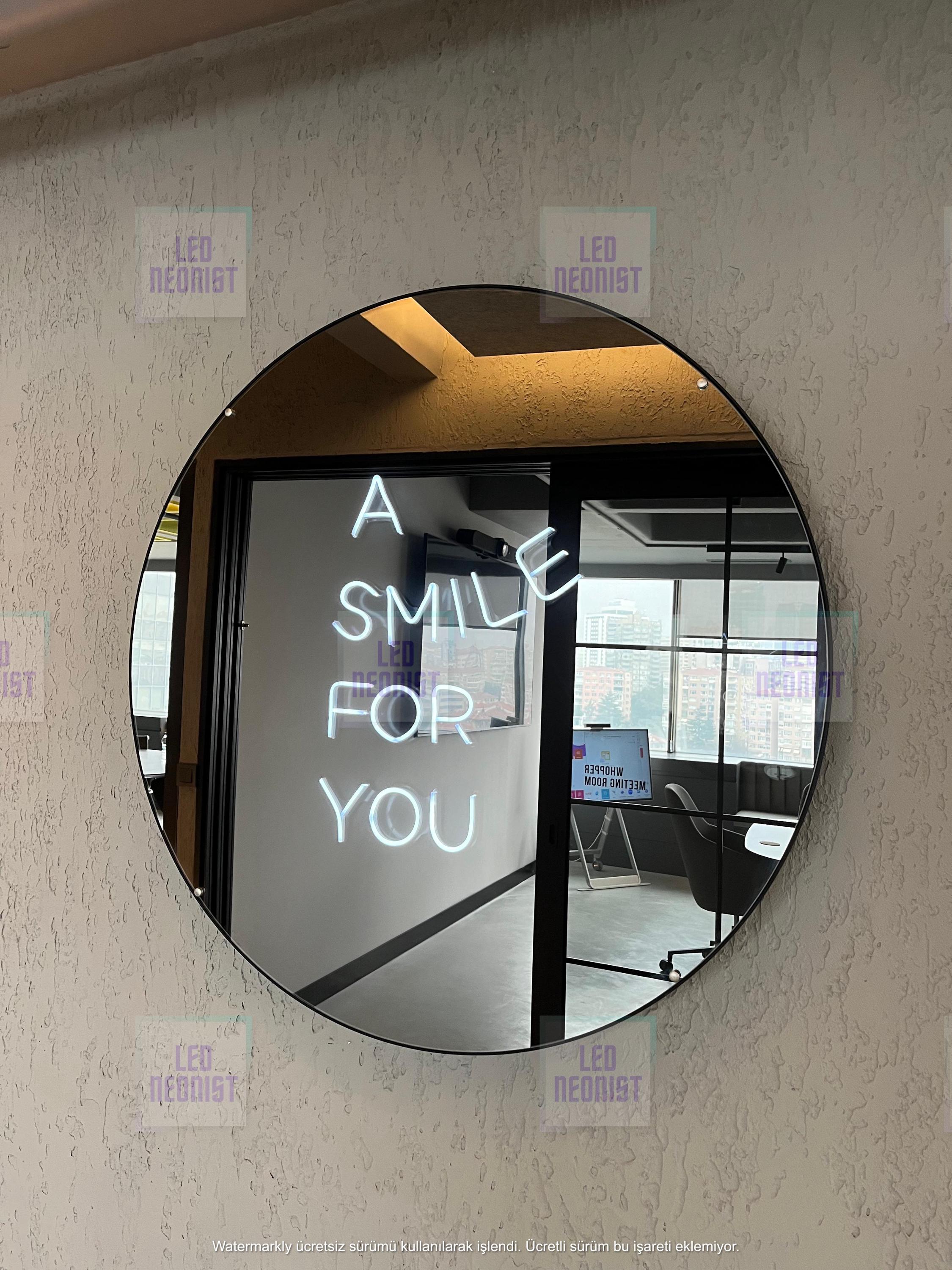 Neon Mirror "a Smile for You" - Etsy