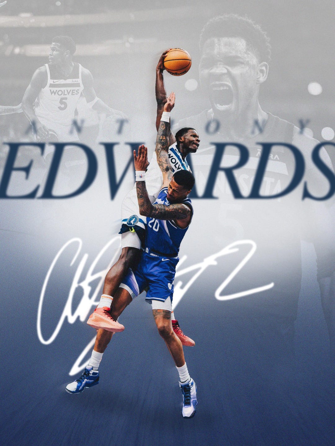 Anthony Edwards Print - Etsy