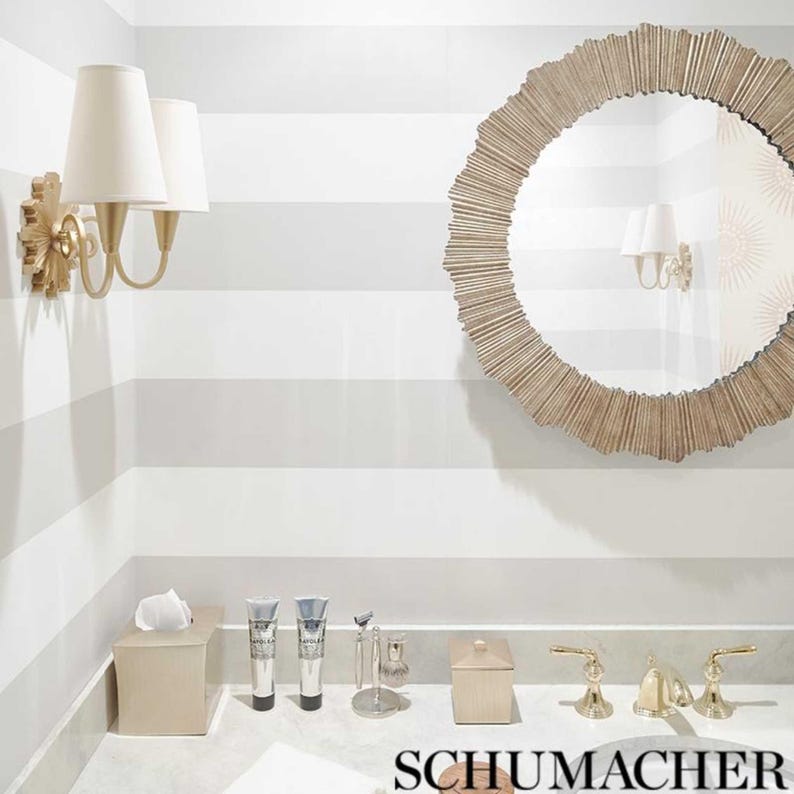 Baxter Stripe Wallpaper by Schumacher - Etsy