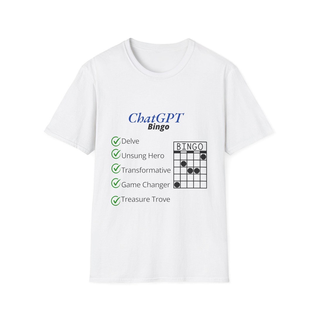 Chatgpt Bingo T-shirt Funny AI Unisex Soft-style T-shirt - Etsy