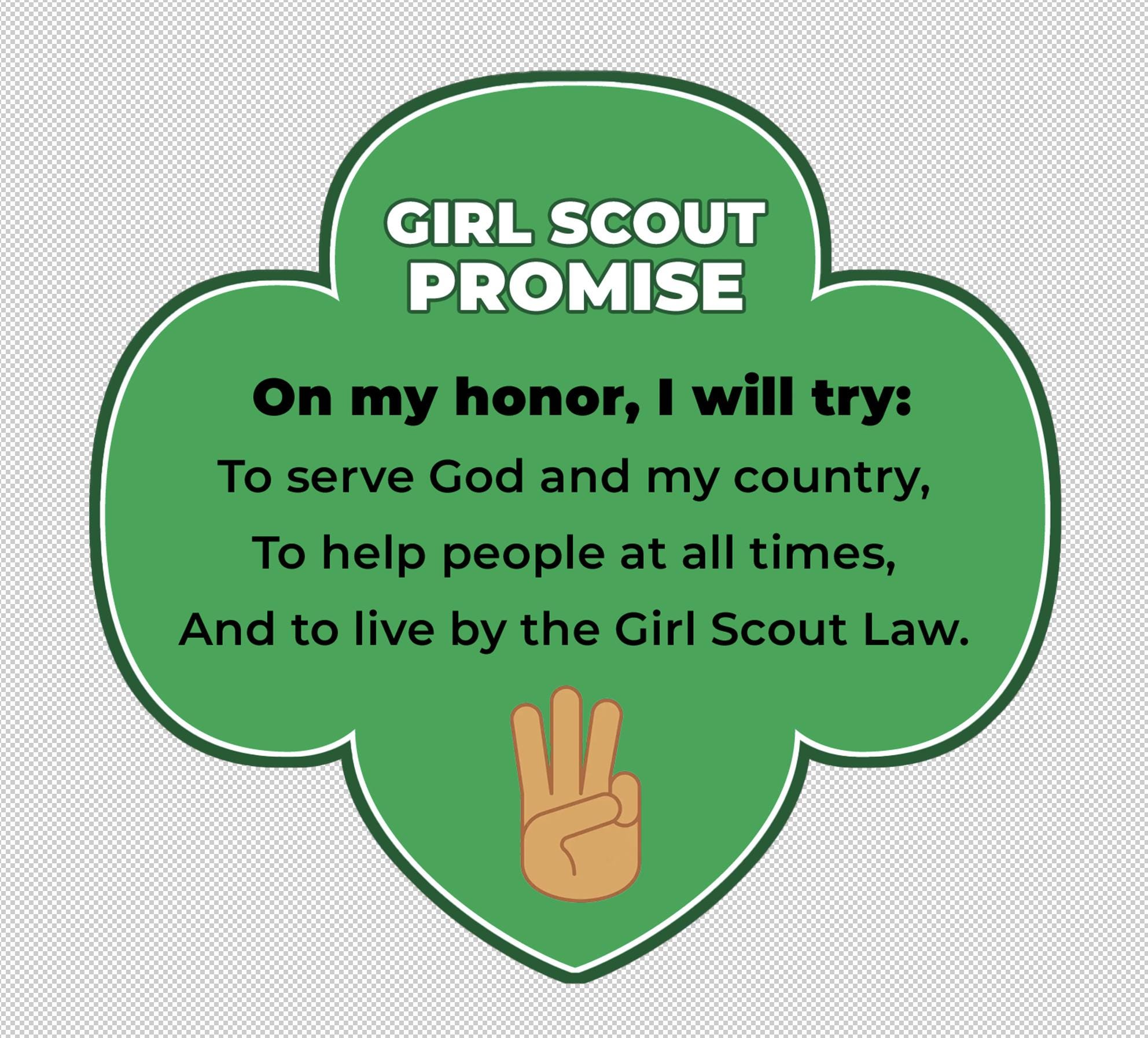 Girl Scouts Promise Law Printable Download - Etsy