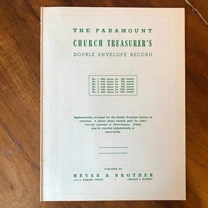 16 Vintage Ledger Accounting Spreadsheets From Church Treasurer Records ...