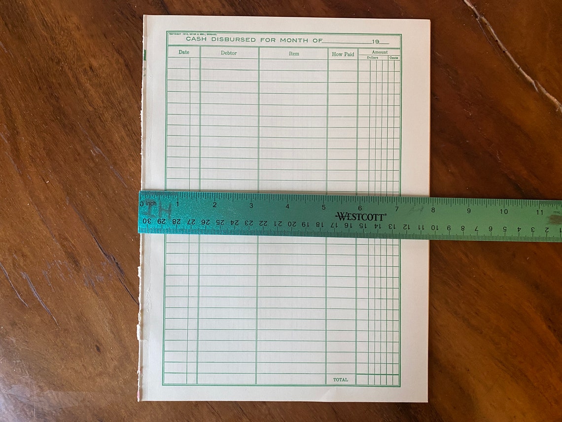 16 Vintage Ledger Accounting Spreadsheets From Church Treasurer Records ...