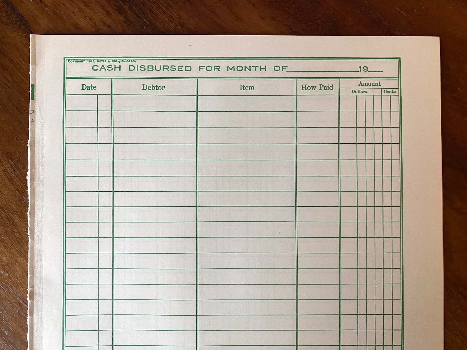 16 Vintage Ledger Accounting Spreadsheets From Church Treasurer Records ...
