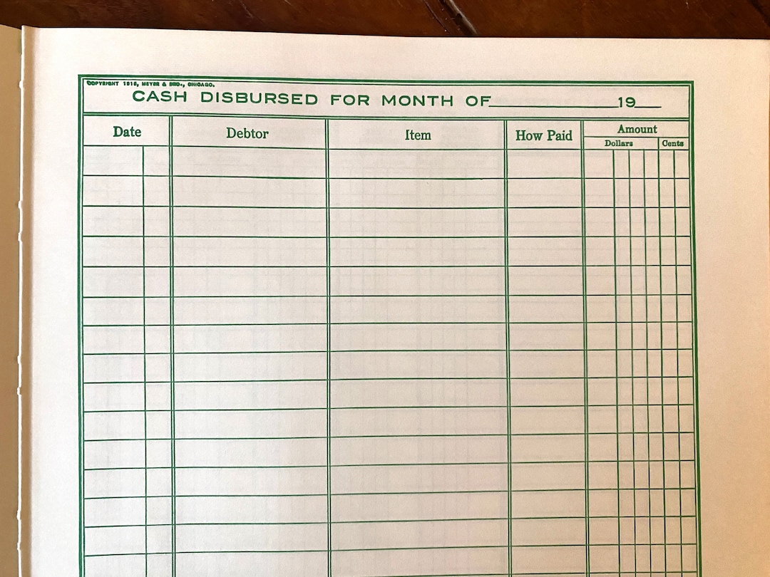 14 Vintage Ledger Accounting Spreadsheets From Church Treasurer Records ...