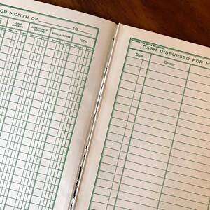 16 Vintage Ledger Accounting Spreadsheets From Church Treasurer Records ...