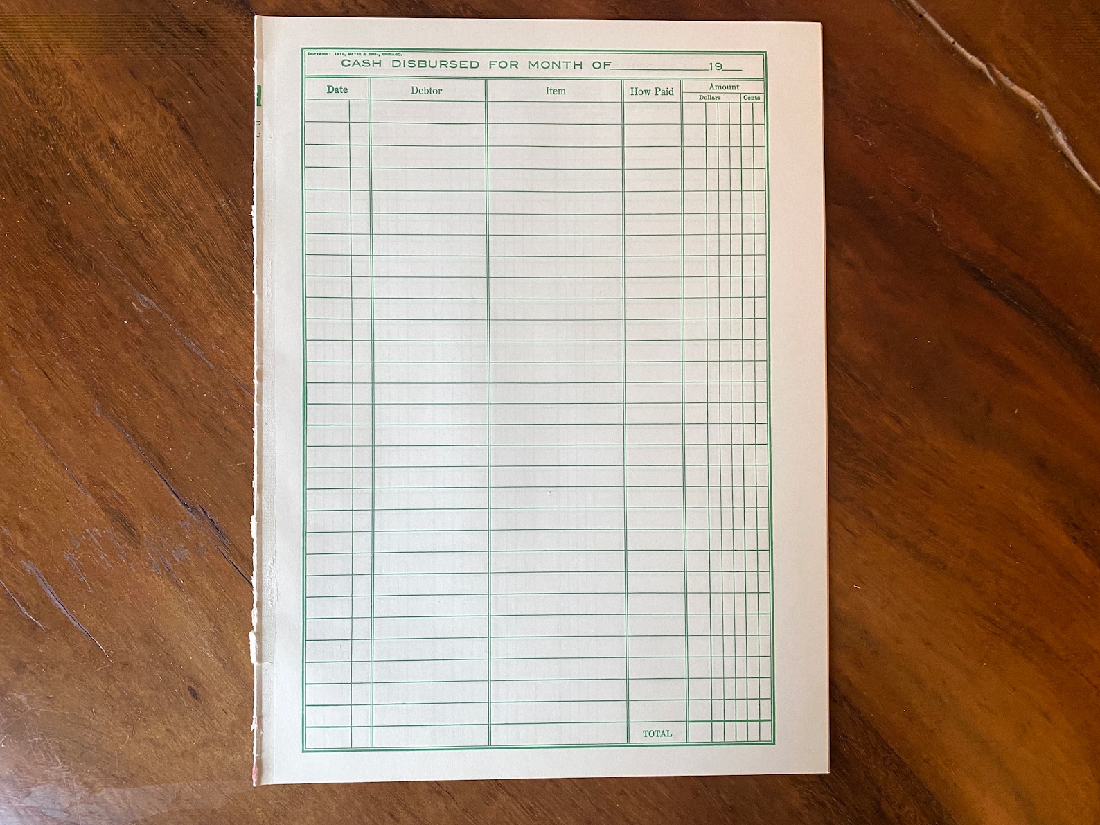 16 Vintage Ledger Accounting Spreadsheets From Church Treasurer Records ...