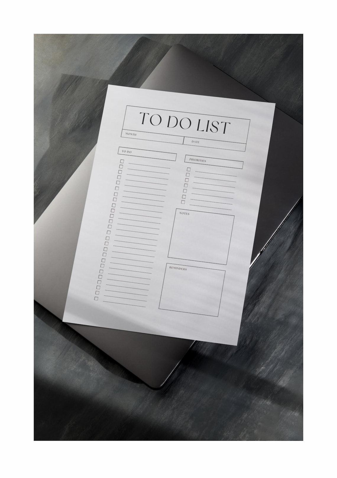 Minimalist To-do List Printable Planner Daily Productivity Tracker PDF ...