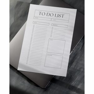 Minimalist To-do List Printable Planner - Daily Productivity Tracker ...