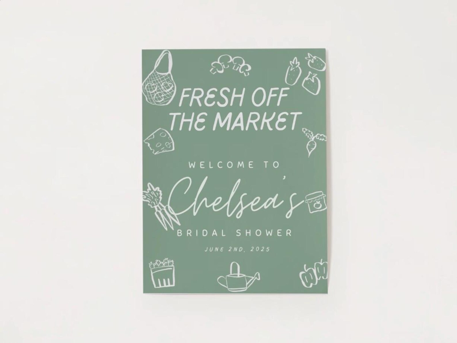 Fresh off the Market Bridal Shower Sign - Etsy