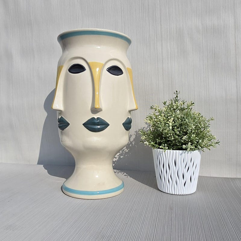 Abstract Face Vase - Etsy