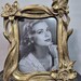 Antique Gold Photo Frame With Flowers. Photo Frame - Unique Decoration ...