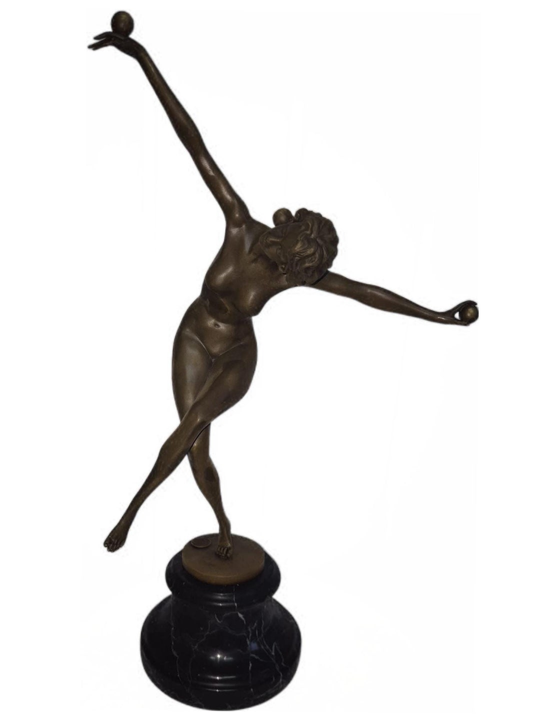FIGURE Sculpture Bronze Statue Woman Acrobat - Etsy