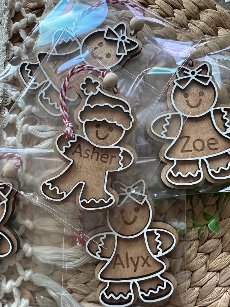 Personalized Gingerbread Ornament • Custom Name Holiday Decor - Etsy