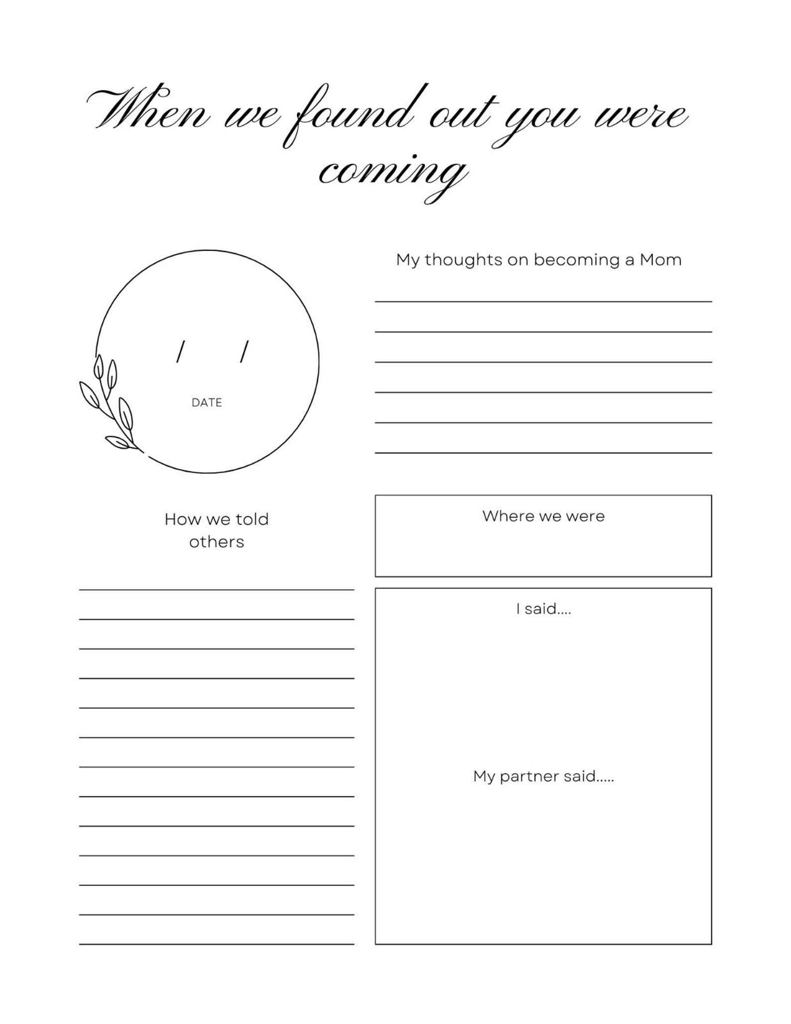Editable Baby Memory Book | First 5 Years Digital Baby Journal | PDF ...