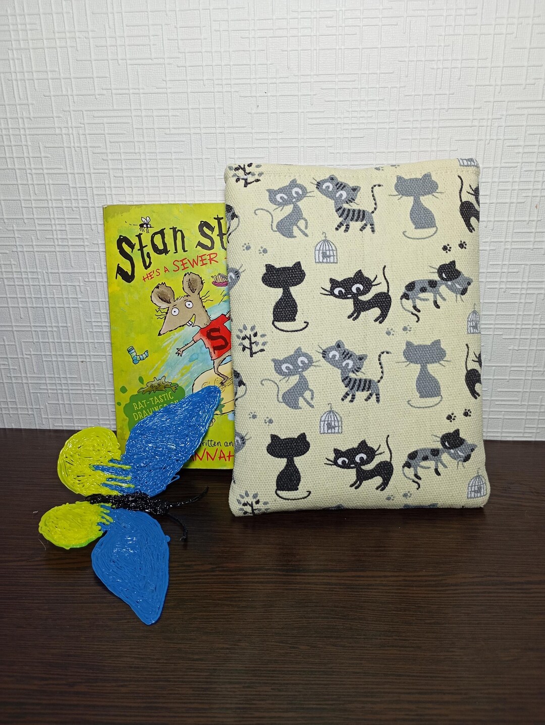 Kitten Book Cover, for Planner, Book Cover Funny Kittens, Gift for Book ...