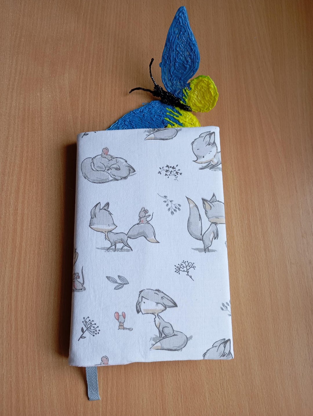 A5 Notebook Cover, Adjustable Cover With Cute Foxes, Bible Cover, Cover for A5 Notebook, Gift ...