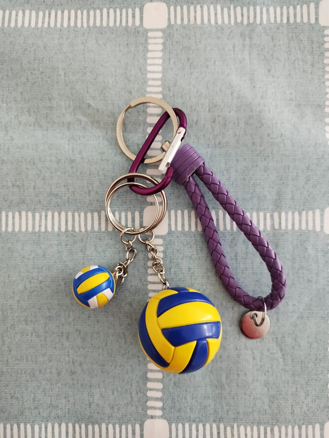 Volleyball Couple Keychain Set, Keyring, Fit for Volleyball Bag ...