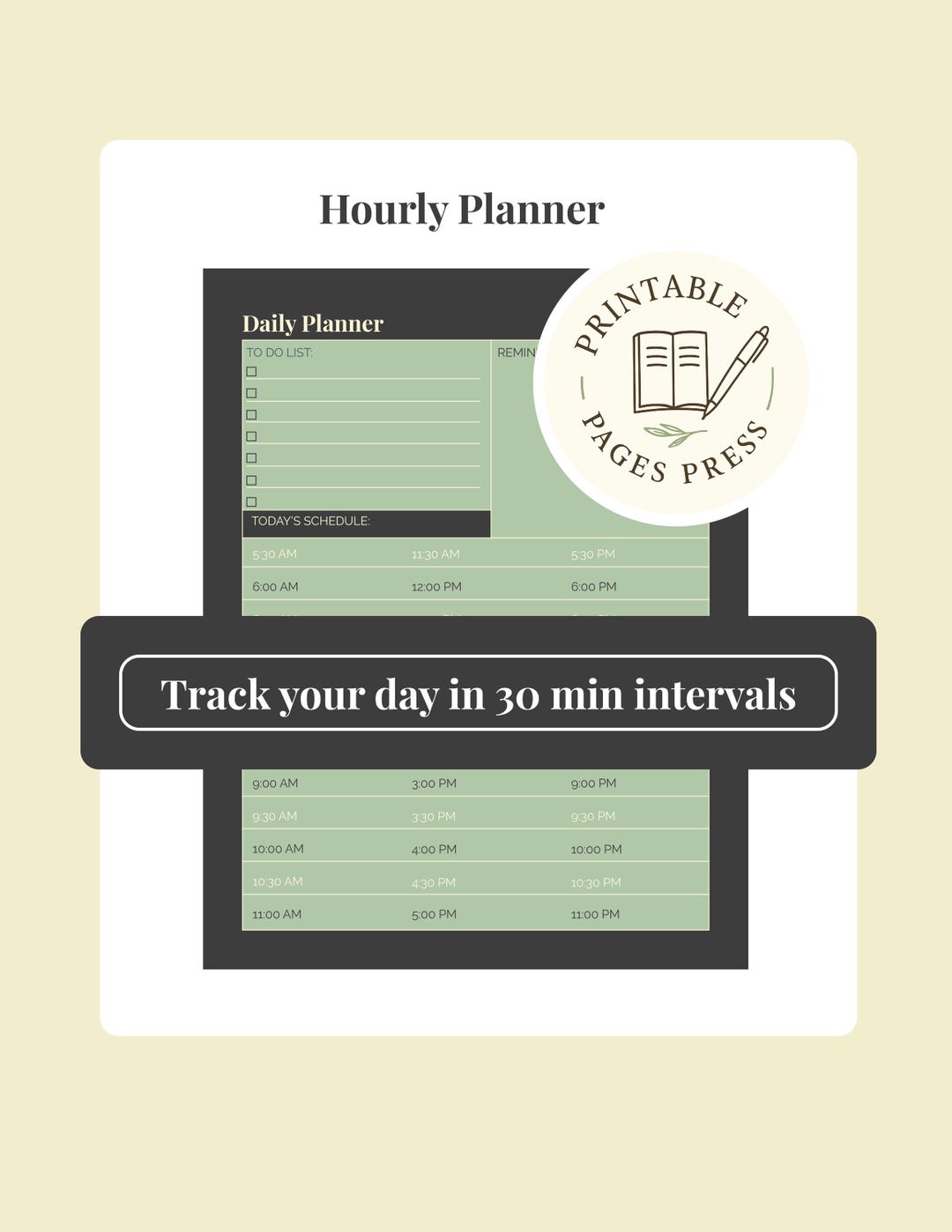 Weekly Planner Page (layout 2) - Etsy