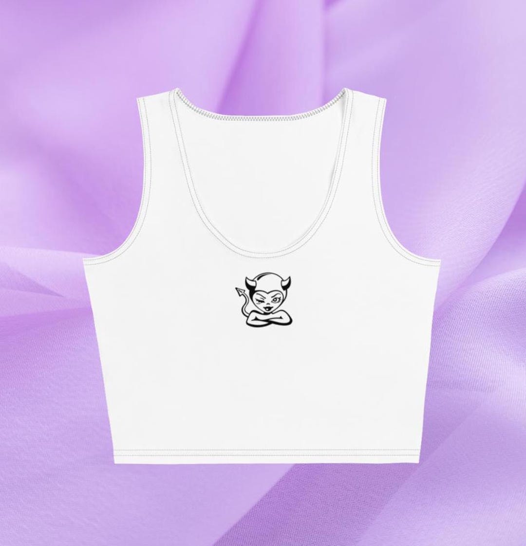 Tight Crop Top, Devil Crop Top, Devil T-shirt, Sleeveless Top, Baby ...