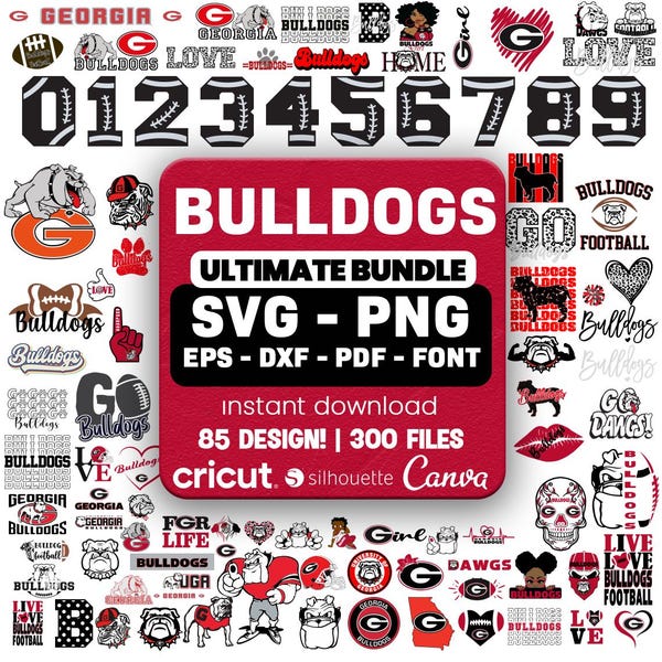 Georgia Bulldogs Svg - Etsy