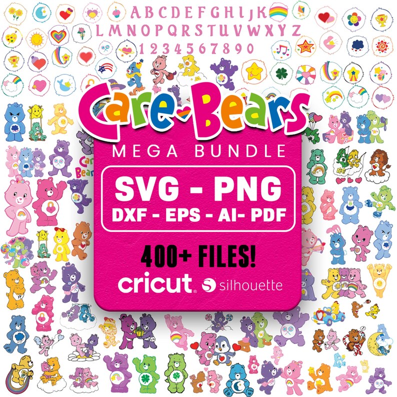 Care Bear Svg, Care Bears Png, Care Bear Clipart, Care Bears Svg for ...