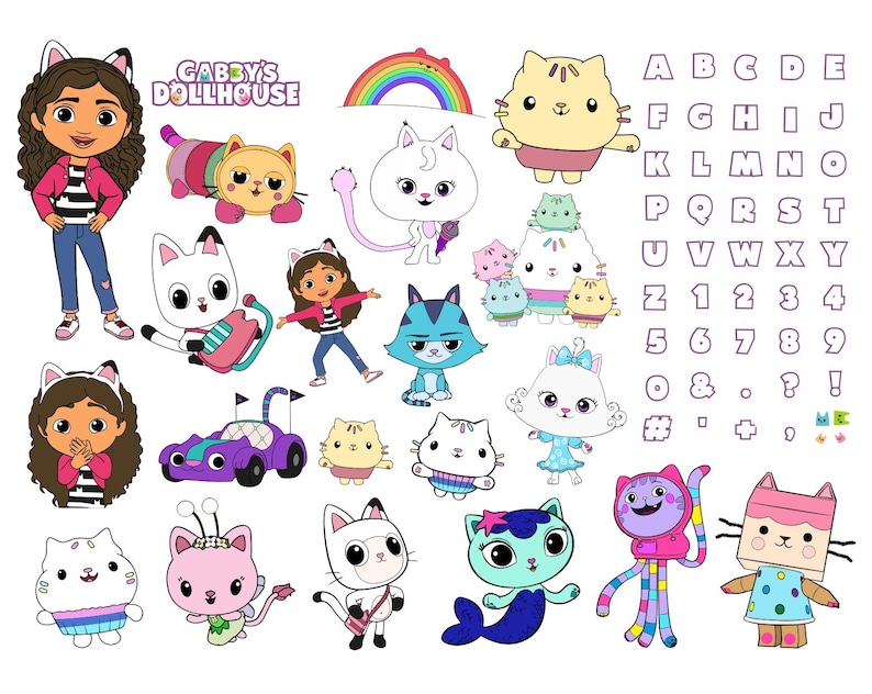 Gabbys Dollhouse Svg Bundle, Gabbys Dollhouse Png, Clipart, Gabbys ...