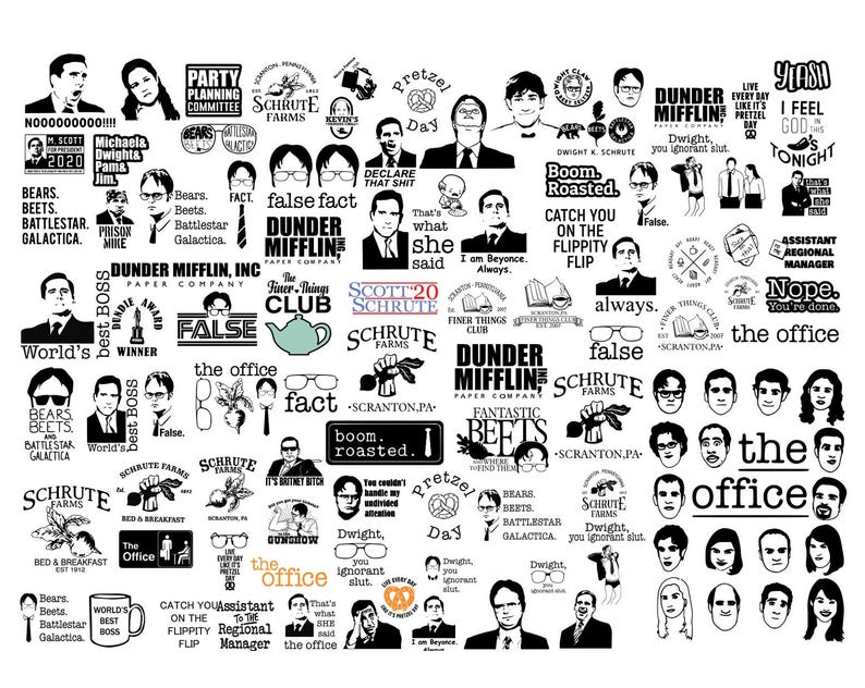 The Office Svg Bundle, Tv Show, the Office Series Svg, the Office Png ...