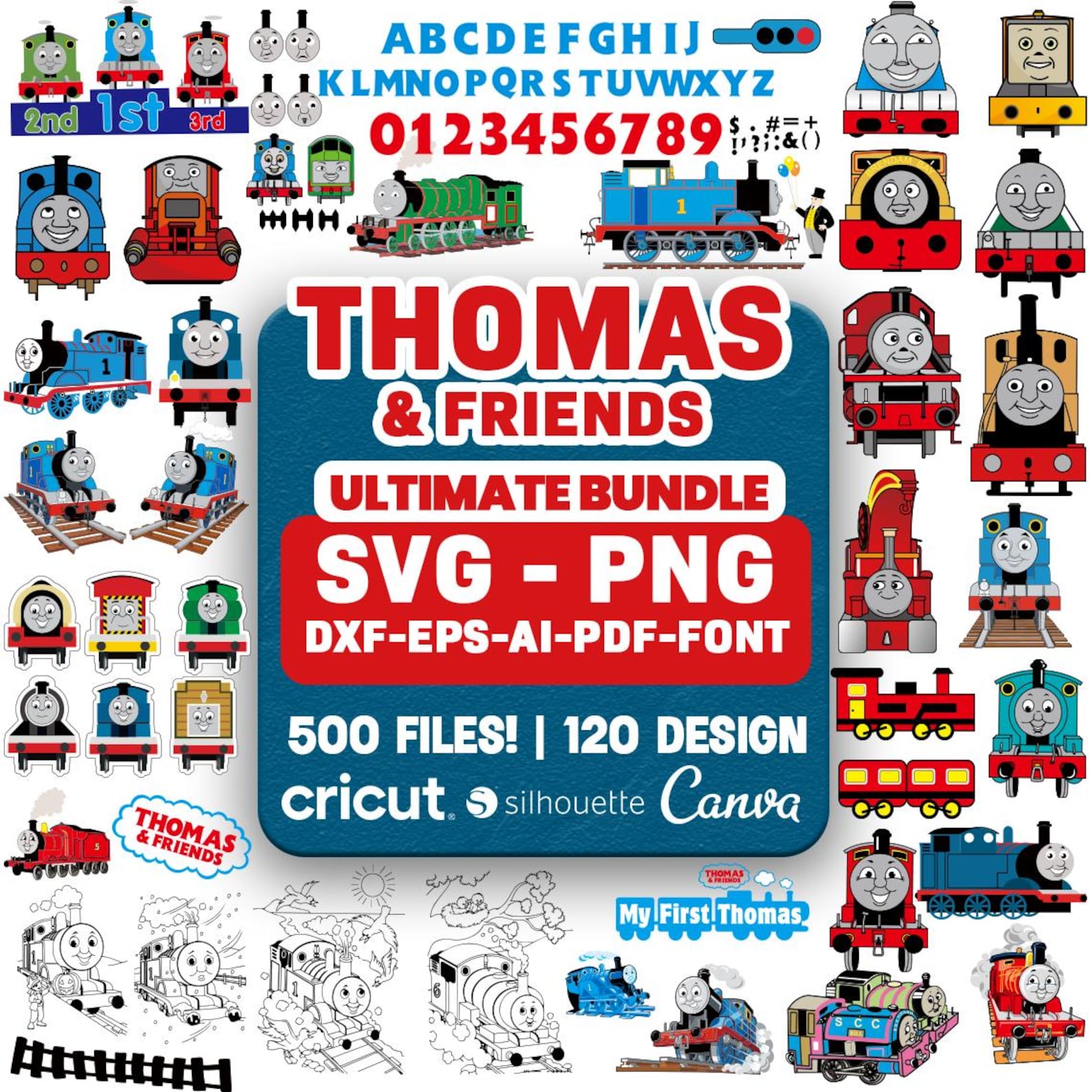 Thomas the Train SVG, High Quality Thomas and Friends PNG / Clipart ...