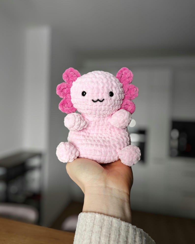 Axolotl No-sew Häkelanleitung, Squishy Axolotl, PDF, Amigurumi, English ...