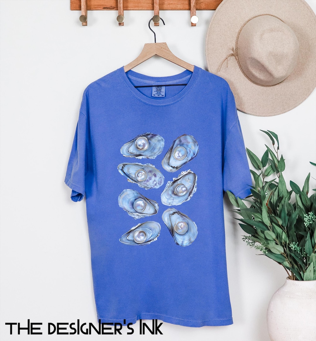 Mussel Tshirt, Pearl Vintage T, Diver Gift, Ocean Lover Tee, Sea Nature ...
