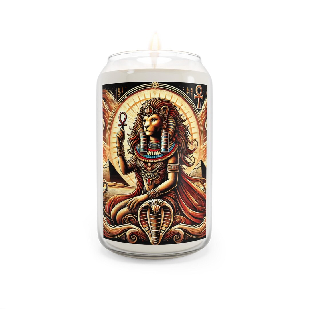 Sekhmet Candle, Egyptian Deity, Ra, Hathor, Leo, Altar Candle, Lion ...