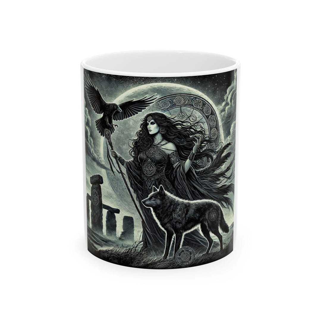 The Morrigan Mug, Irish Mythology, Goddess of War and Death, Prophecy ...