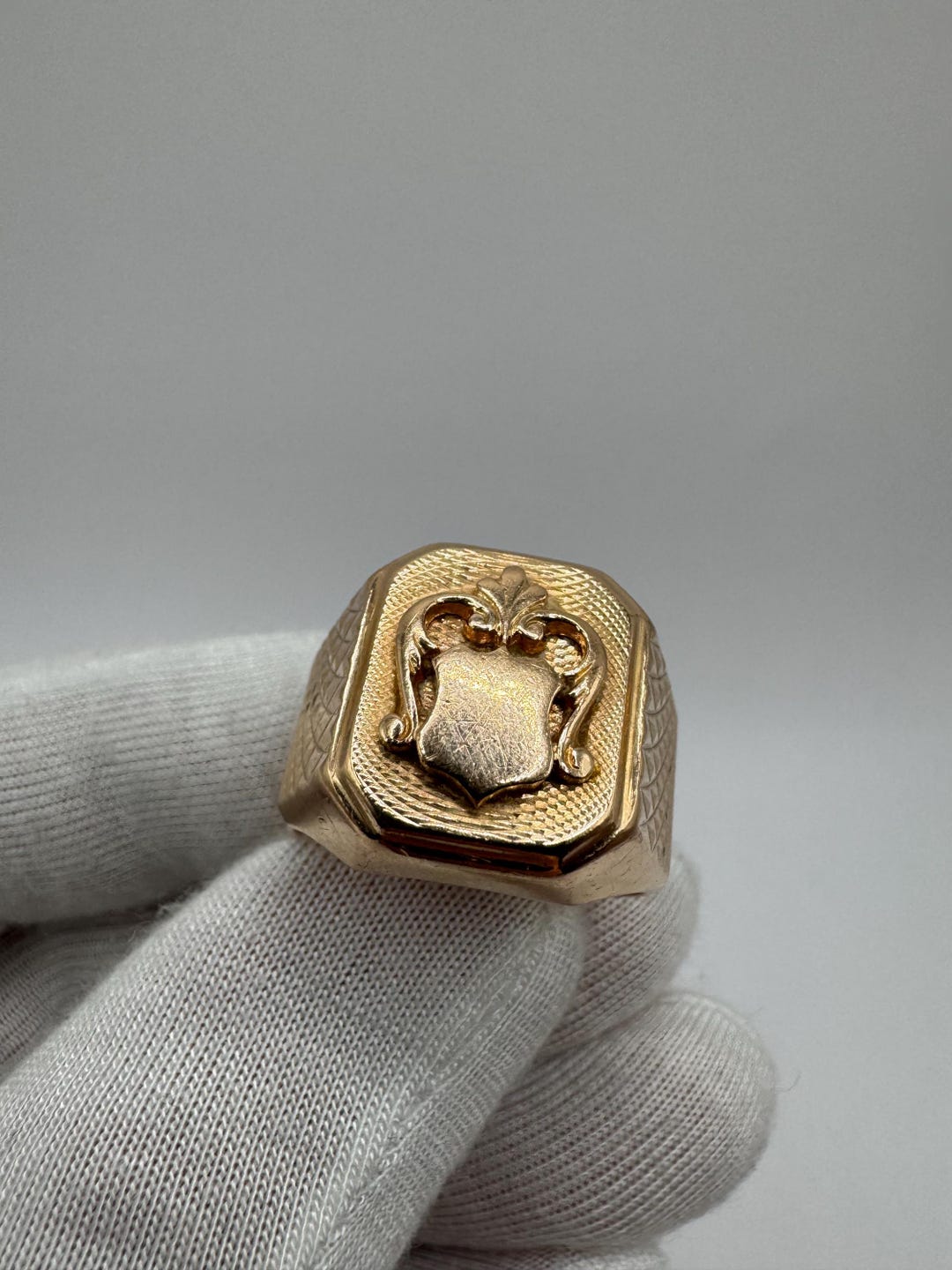 Vintage 14K 583 Soviet Era USSR Mens Ring Rose Gold 13.91g Size 11.25 ...