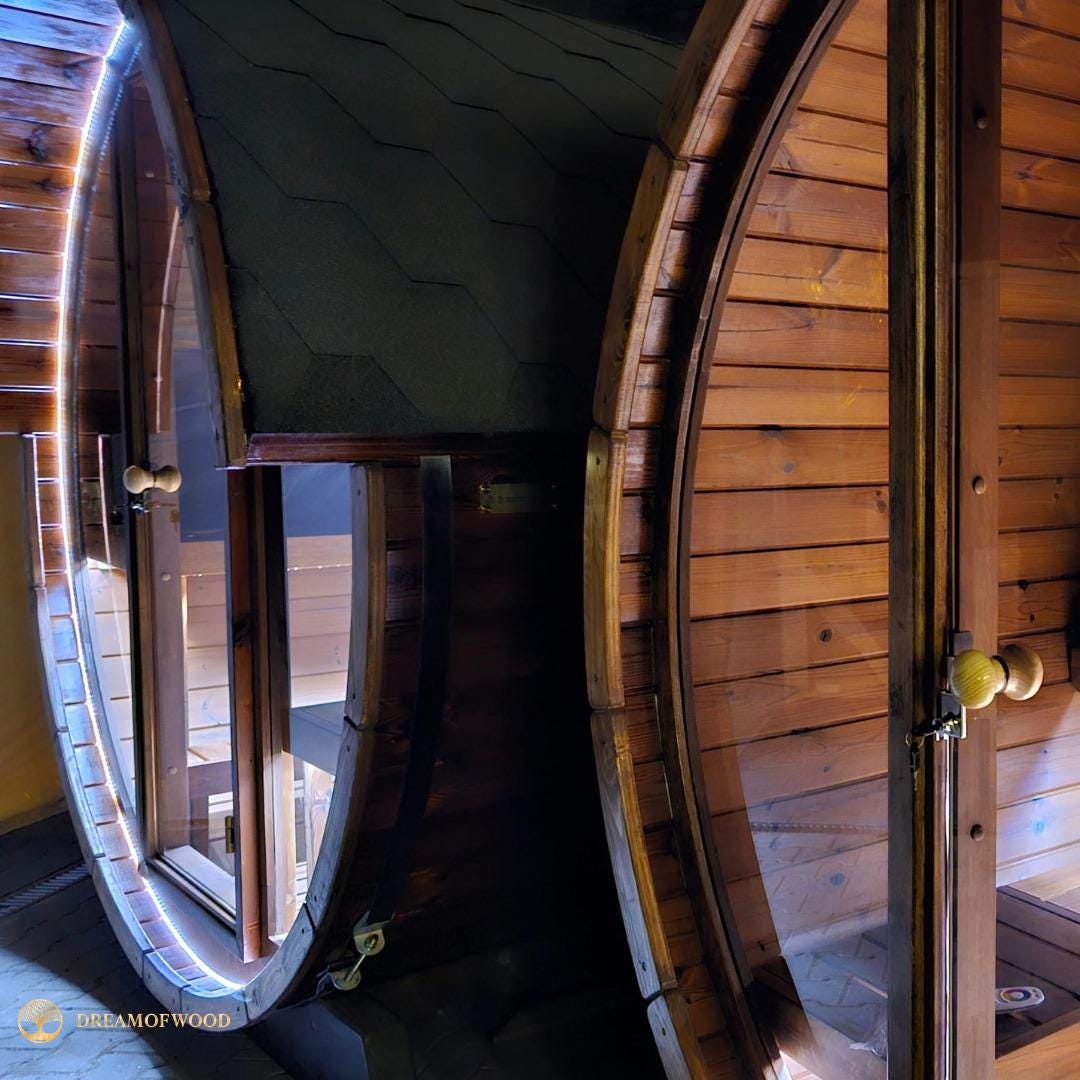 DIY Barrel Sauna Kit With Electric Heater Outdoor Home Sauna for ...