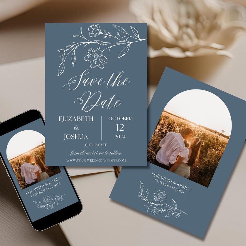 Two Sided Save the Date - Etsy