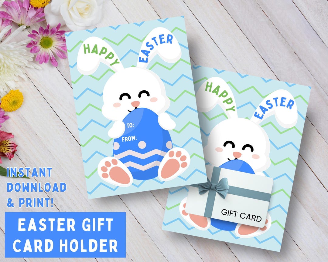 Printable Easter Gift Card Holder. Instant Download and Print. Happy ...